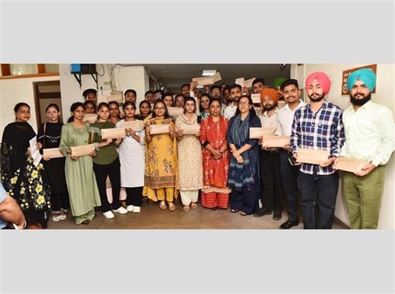 Dr.Baljit Kaur hands over appointment letters to 35 clerks
