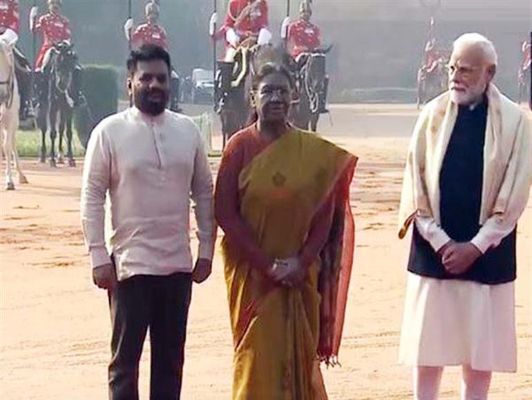 Sri Lankan President Anura Kumara Dissanayake accorded ceremonial reception at Rashtrapati Bhavan