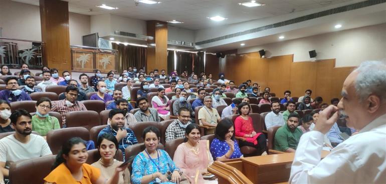 Prof. Vivek Lal, Director, PGIMER, Chandigarh interacts with newly ...